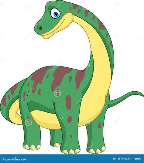 Cartoon Brontosaurus Dinosaur Diplodocus The Highest Dino In Comic