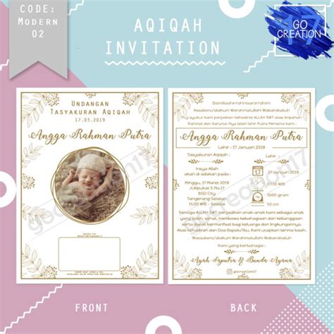 Detail Blangko Undangan Aqiqah Koleksi Nomer
