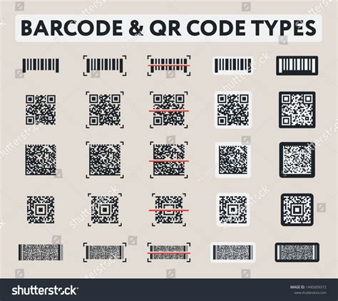 Different Vector Barcode Qr Code Digital Stok Vektör Telifsiz