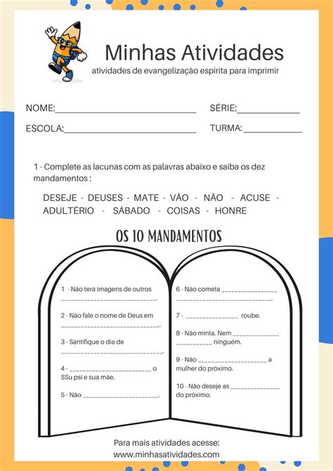 Atividades De Evangelização Espirita Para Imprimir
