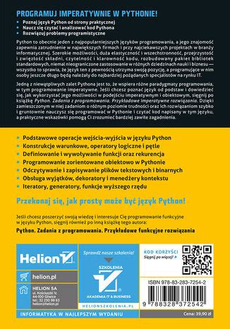 Python Zadania z programowania Przykładowe imperatywne rozwiązania