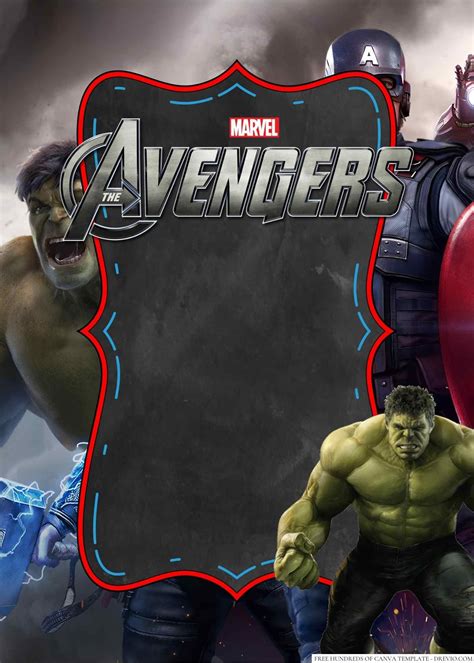 The Avengers Canva Birthday Invitation Templates Artofit