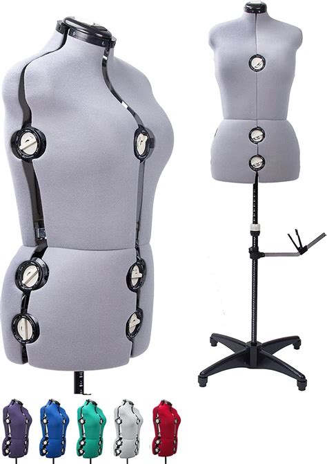 Mannequin de Couture Réglable Femme avec 13 Molettes de Précision