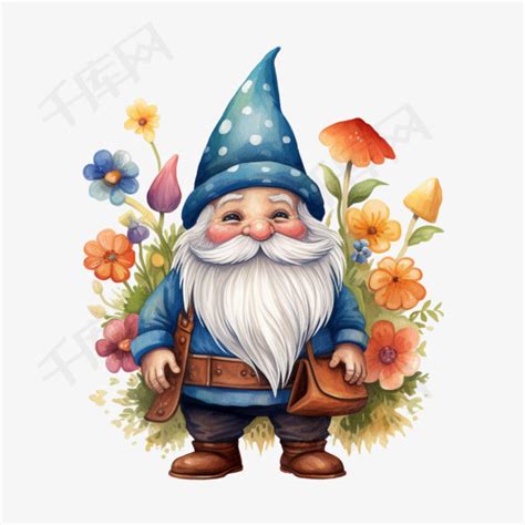 矮人花朵元素立体免抠图案素材图片免费下载 千库网