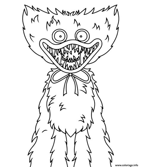 Coloriage Poppy Playtime Huggy Fait Peur Jecolorie