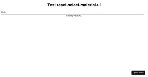 React Select Material Ui Examples CodeSandbox