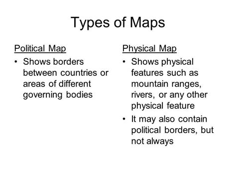 Difference Between Political Map And Physical Map Map Vector