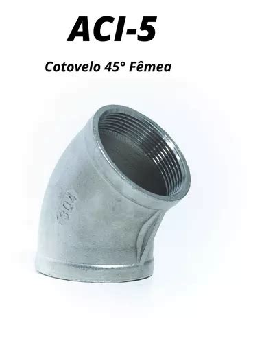 18896 Cotovelo 45 Graus Em Aço Inox 304 C Roscas Bsp Ø 1 4 à venda em