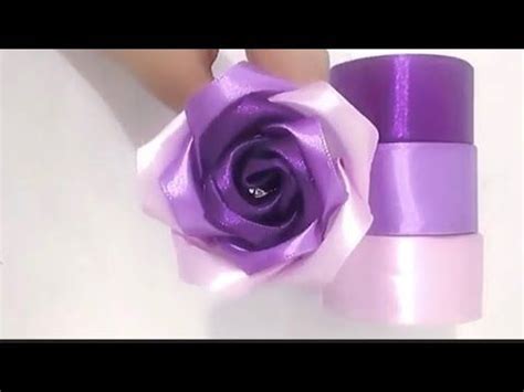 Rápidos y fácil rosas hechas de cinta Rosas hechas a mano
