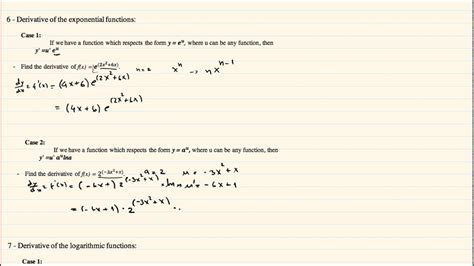 differentiation rules part 3 exponential and logarithmic functions youtube