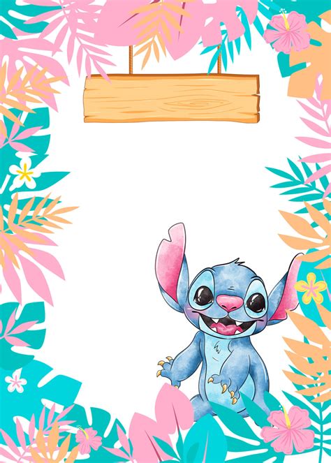 Convite Stitch Para Editar Gratis Fazendo A Nossa Festa