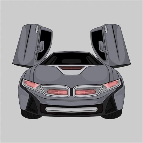 Ilustración de coche deportivo Vector Premium