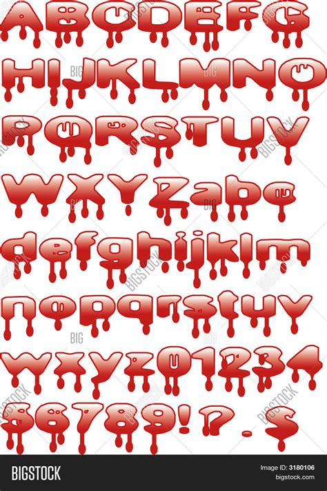 Bloody Alphabet Vector Photo Free Trial Bigstock