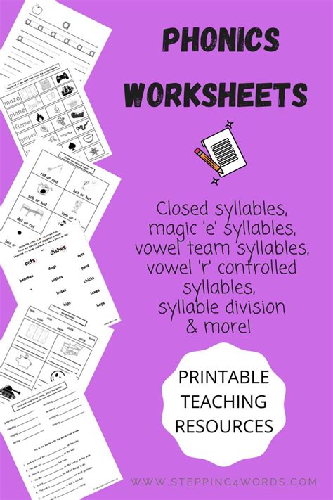 Printable Orton Gillingham Based Phonics Worksheet Packages Artofit