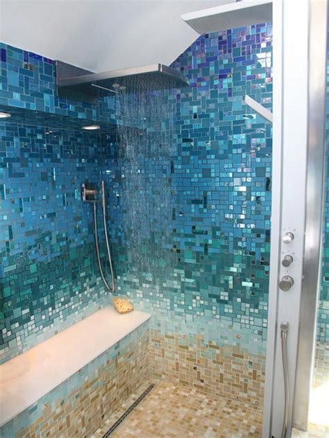 Beachbathroom Beach Bathroom In Glass Tile Bathroom Beach House