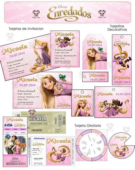 Kit Imprimible Enredados Rapunzel Editable Super Kit Imprimible