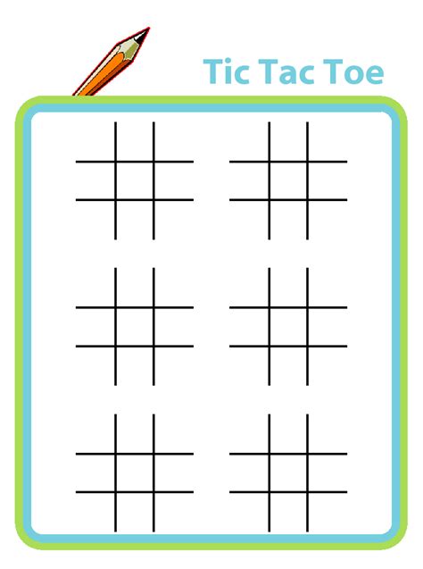 Free Printable Tic Tac Toe Sheets