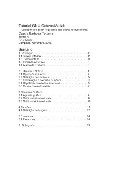 tutorial octave matlab pdf