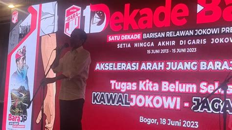 Pesan Jokowi Ke Bara JP Soal Pemilu 2024 Beda Boleh Pecah Jangan