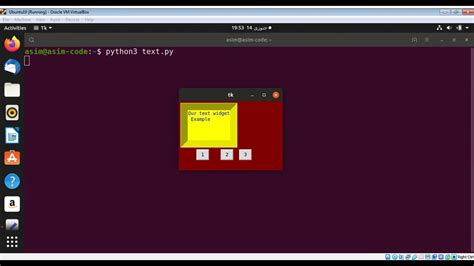 Tkinter Gui Text And Button Widgets In Python Youtube