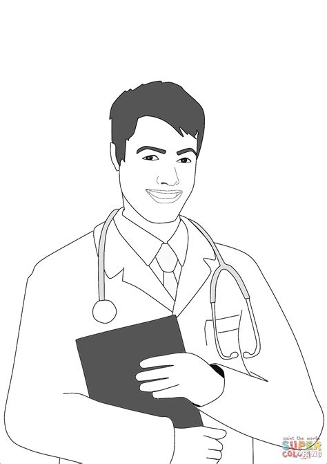 Dibujo de Hombre médico para colorear Dibujos para colorear imprimir