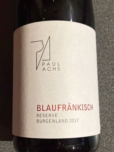 Paul Achs Reserve Blaufränkisch Vivino US