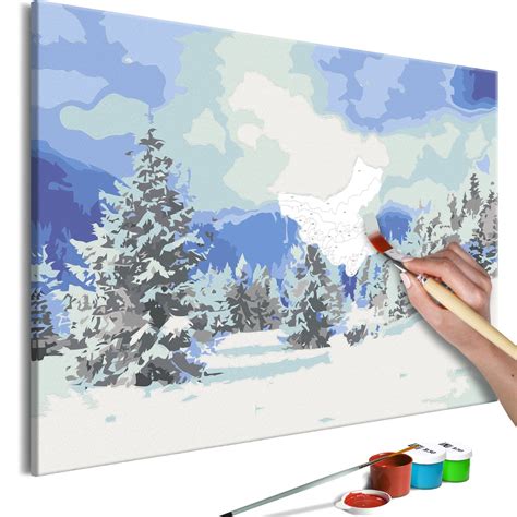 Malen Nach Zahlen Snow Christmas Trees Bestellen Kunstloft