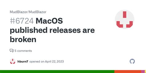 Macos Published Releases Are Broken Issue Mudblazor Mudblazor