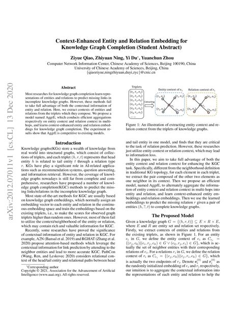 context enhanced entity and relation embedding for knowledge graph completion deepai