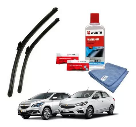 Par Palhetas Limpador De Parabrisa Onix Prisma Kit Wurth