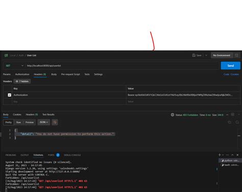 Django Detail You Do Not Have Permission To Perform This Action