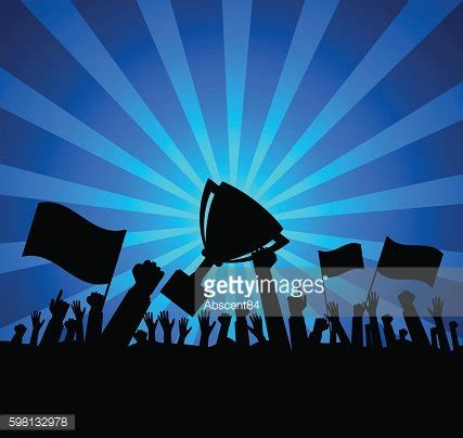Champions Trophy For Winner Silhouette Stock Clipart Royalty Free