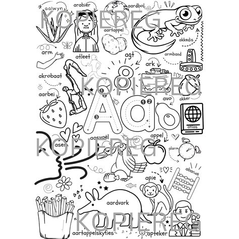 Afrikaans Letter Inkleurblad Teacha