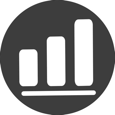 Increase Graph Icon In Black Circle Png