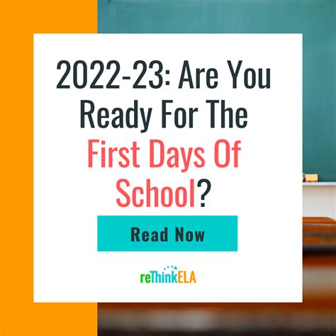 Are You Ready For The First Days Of School