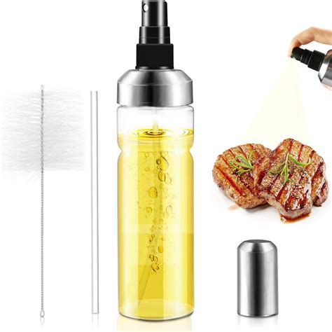 Gifort Öl Sprayer Ölsprüher Ölspender mit gratis Tube Bürste und