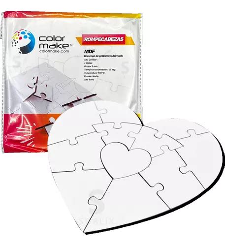 Rompecabezas Mdf Corazon Sublimar Sublimacion Colormake Mercadolibre