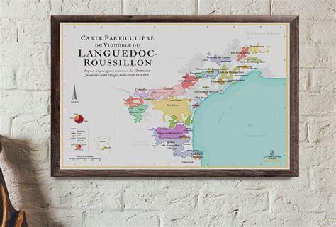 Affiche La Carte Des Vins Les Plus Beaux Vignobles De France