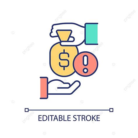 Ofertas Financieras Peligrosas Icono De Color Rgb Contorno Dinero En