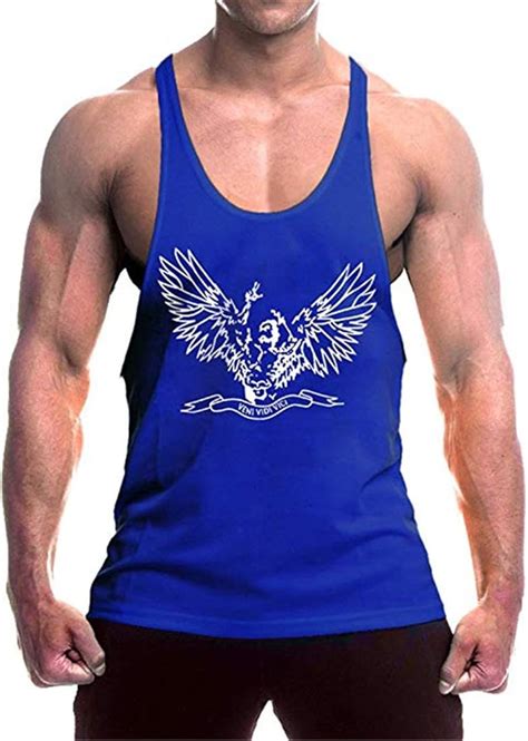 YeeHoo Herren Muskelshirt Fitness Stringer Für Workout Training