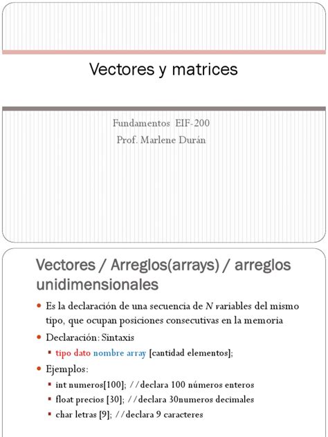 programar vectores y matrices en c pdf estructura de datos de matriz c