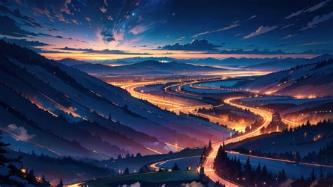 Sunset Landscape Scenery Digital Art 4k HD Wallpaper Rare Gallery