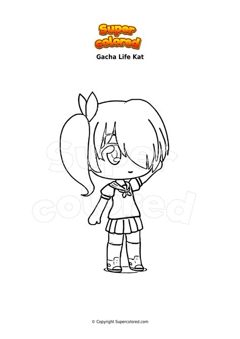 Coloring Page Gacha Life Nikki Nii Supercolored