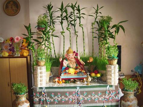 Fresh Flower Decoration For Ganpati Flowers For Ganpati Decoration