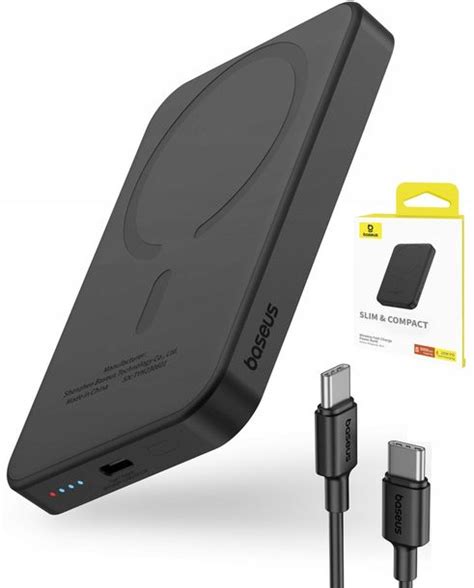 Baseus Magnetyczny Bezprzewodowy Powerbank Adowanie Indukcyjne W