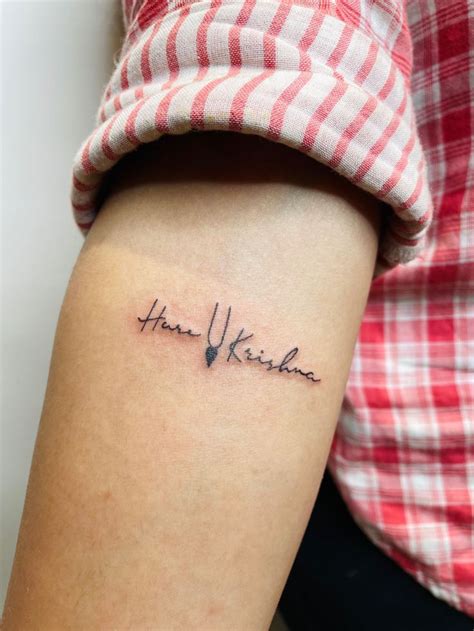 Hare Krishna Mor Pankh Tattoo Tattoo Designs Wrist Krishna Tattoo