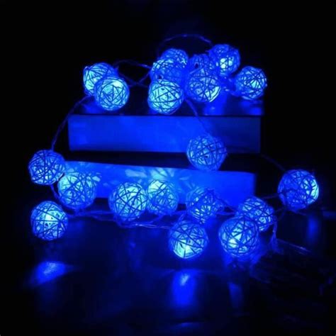 Guirlande Lumineuse D Intérieur En Rotin Boules Lumineuses À Led