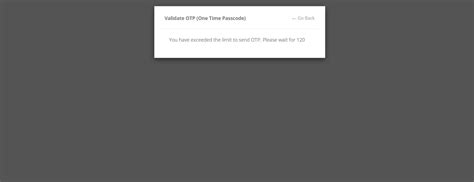 Limit OTP Request Resend OTP Control OTP Verification