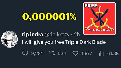 Admin Give Free Triple Dark Blade NOW Blox Fruits YouTube