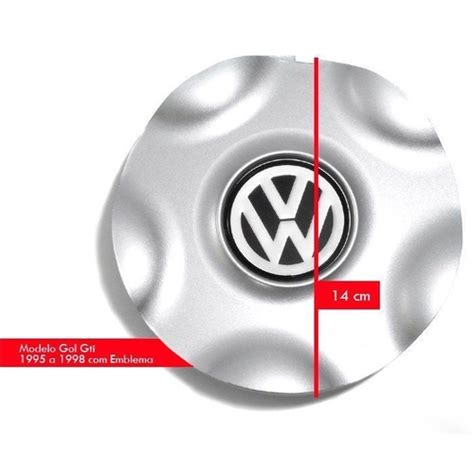 Jogo Calota Centro Roda Vw Gol Gti Bola 16v 95 96 97 98 99 No Shoptime